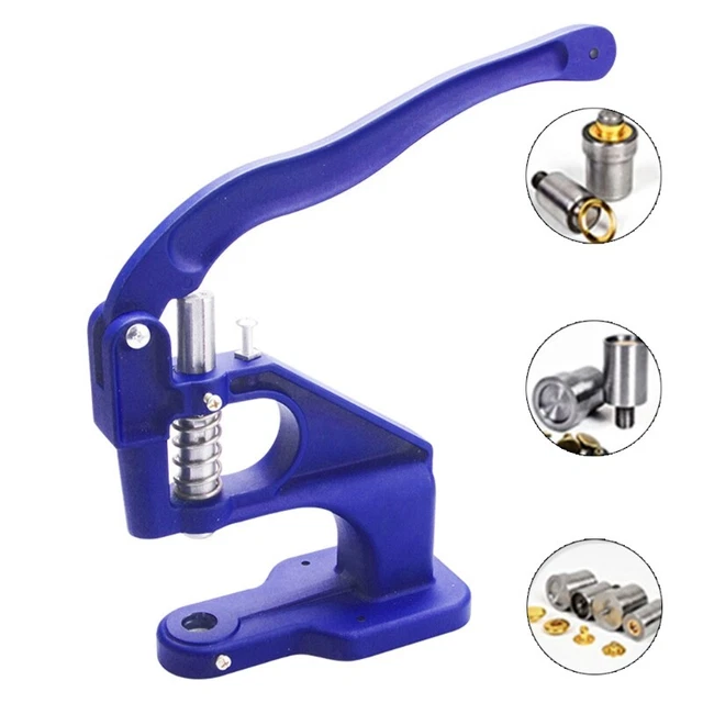 MANUAL HAND PRESS Machine Eyelet Snaps Rivets Installation Press Button ...