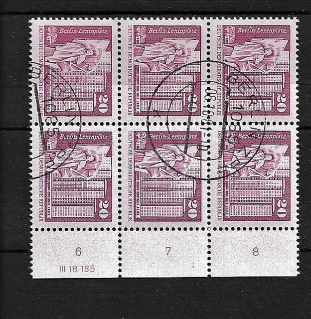 DDR, DS SOZ. Aufbau klein, 20 Pf., Mi 2485 v b , mit DV, gest. EUR 1,00 ...