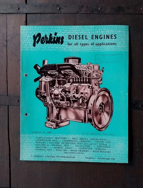 PERKINS DIESEL ENGINE AUTOCARRI CAMION brochure originale dell'epoca ...