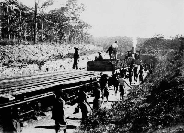 TRAIN CARRYING COPPER on Katanga Railway Belgian Congo 1930 Old Photo ...