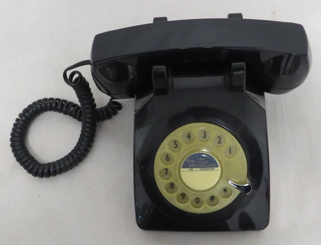 RETRO OLD FASHION Home Phone with Rotary Dial Keypad £10.00 - PicClick UK