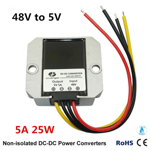 DC 48V TO 5V 5A 25W waterproof power converter step-down module $37.00 ...