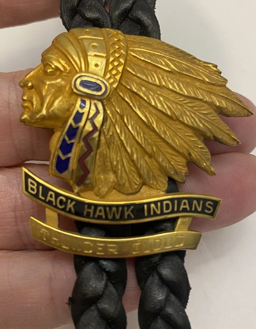 VINTAGE SKEET SHOOTERS Black Hawk Indians Medallion Bolo - Thunder ...
