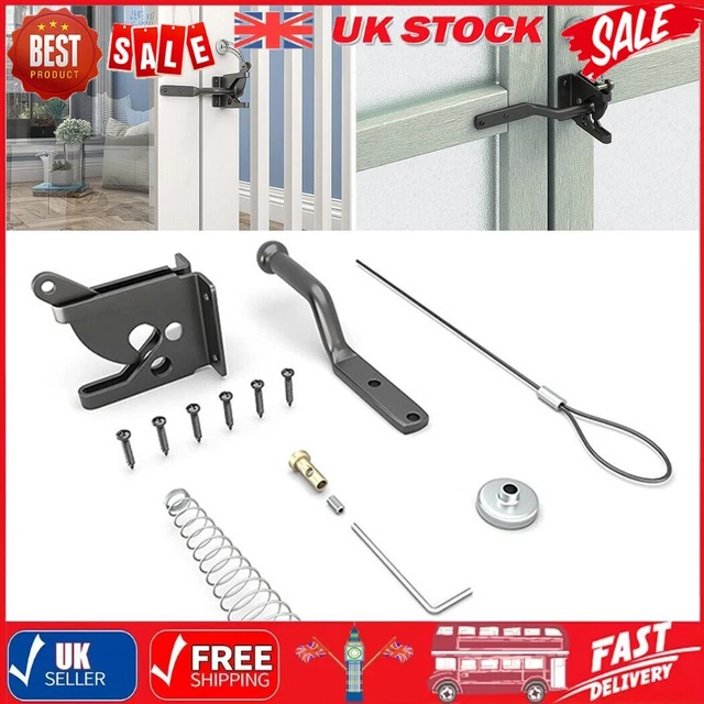 HEAVY-DUTY AUTOMATIC GATE Latch Lockable Gate Auto Pad Lock W/ Rope ...