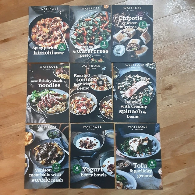 SET OF NINE Waitrose Recipe Cards - January 2025 £1.76 - PicClick UK