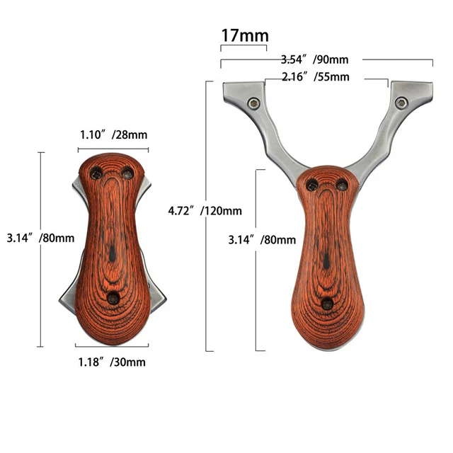 FIONDA IN LEGNO catapulta pieghevole superiore con fasce in gomma 5 ...