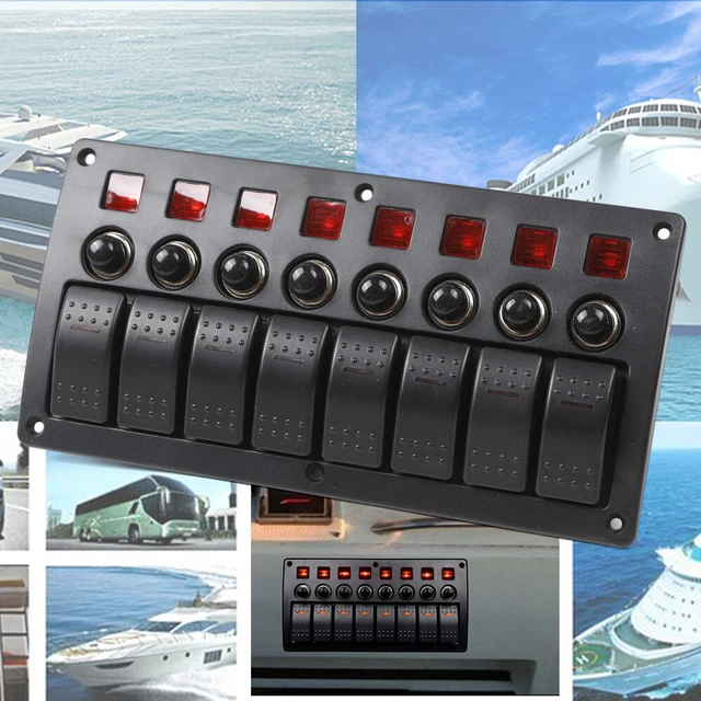 3IN1 SCHALTTAFEL SICHERUNG Schalter Schaltpanel Für Marine Auto Boot DC ...