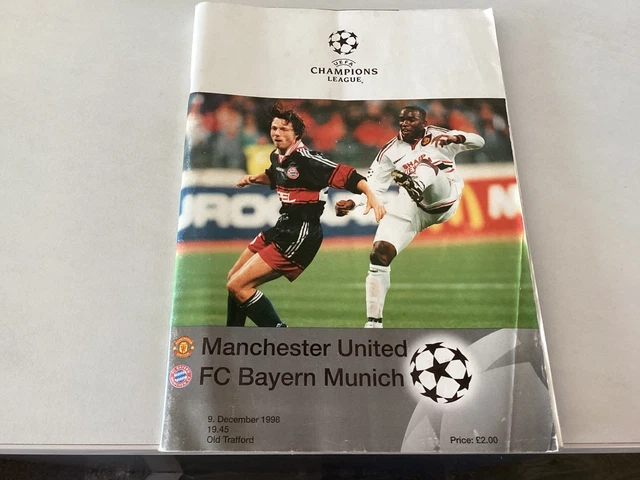 MAN UNITED V Bayern Munich match program 9 th Dec 98 £2.23 - PicClick UK