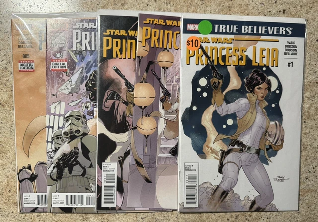 STAR WARS PRINCESS Leia 1-2-3-4-5 lot, complete set, 2015 Marvel Comics ...