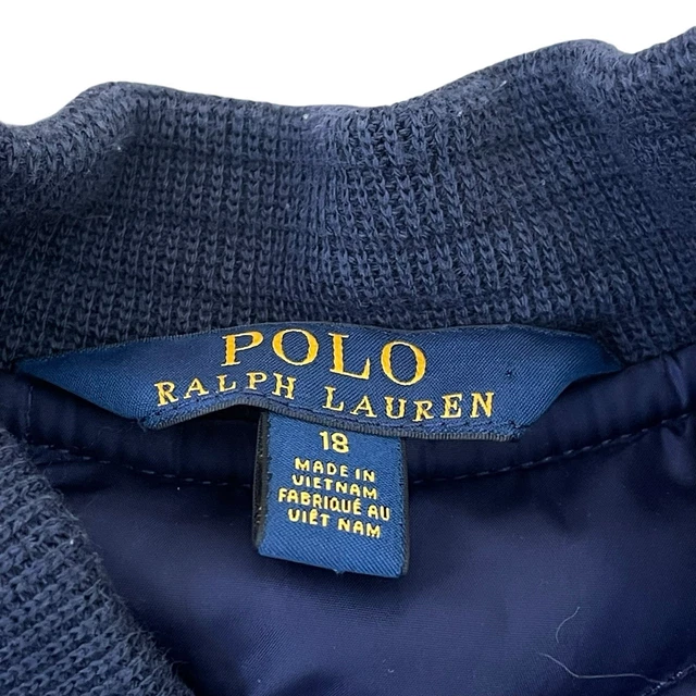 RARE USRL POLO Ralph Lauren Quilted Jacket Teen Size 18 Naval Repair ...