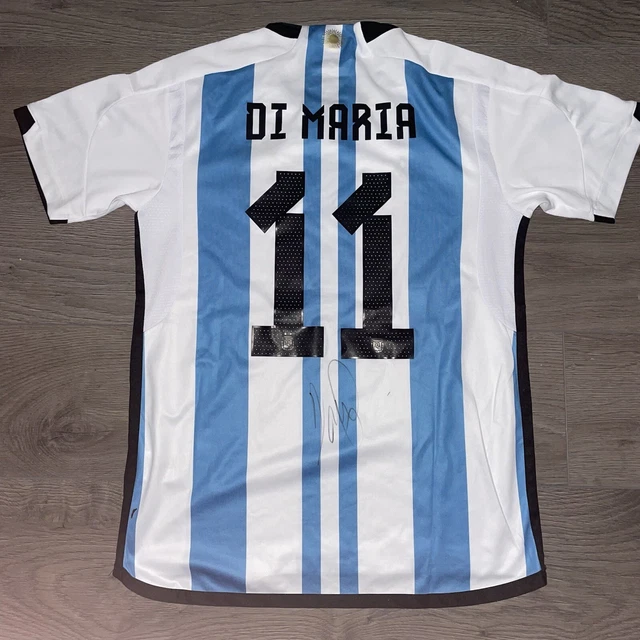 ANGEL DI MARIA Signed Argentina World Cup Final 2022 Shirt Coa&Proof £ ...