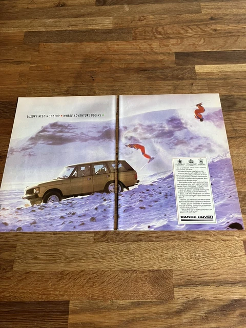 ORIGINAL 1980 CLASSIC Range Rover Auto Magazine Advert Poster Retro Man ...