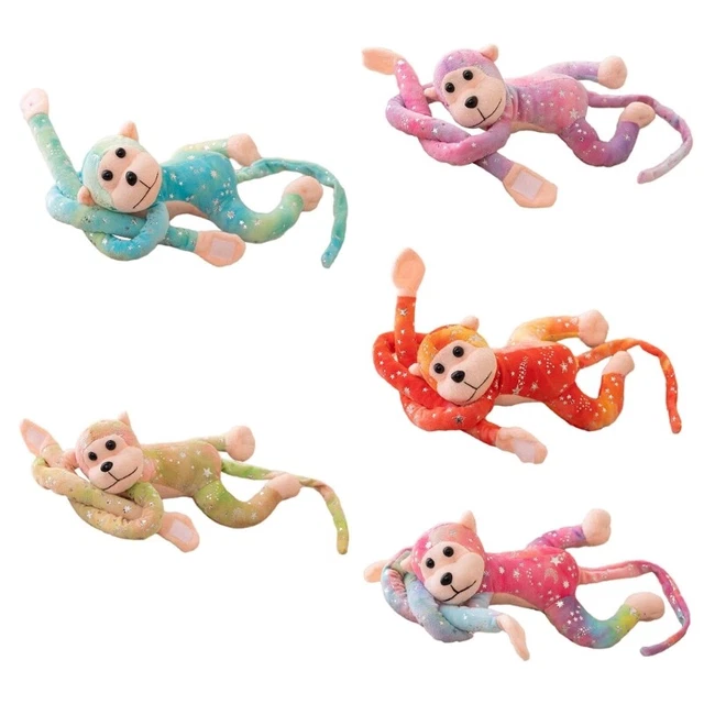 SOFT COLORFUL LONG Arm Monkey Plush Stuffed Animal Toy Baby Sleeping ...