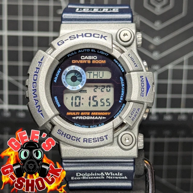 CASIO G-SHOCK GW-200 ICERC Frogman Solar Titanium Blue Grey Diver GW ...