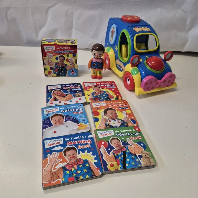 MR TUMBLE SOMETHING Special Fun Sounds Musical Car And Books Bundle ...