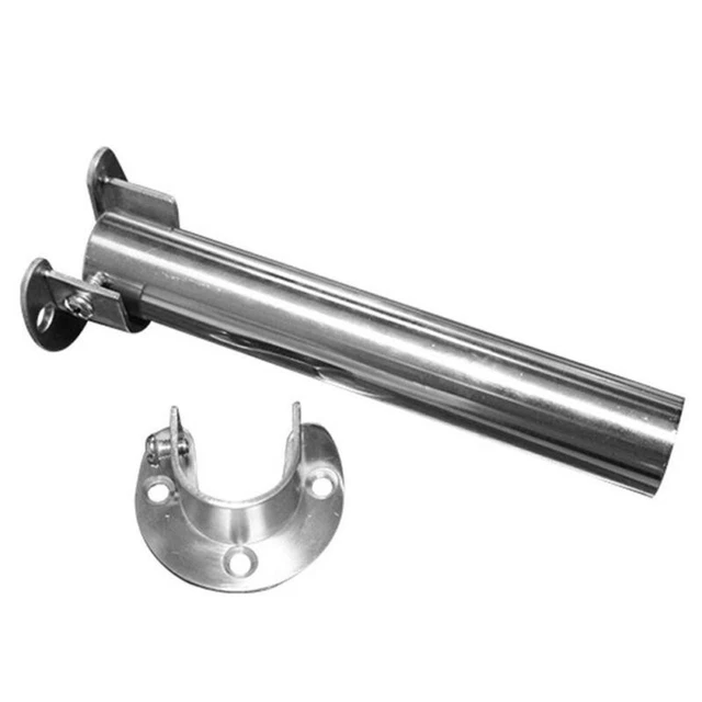 TUBE SUPPORT GARDE-ROBE rond Placard Armoire Rail Embout à rotule ...