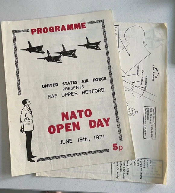 USAF RAF NETHER Heyford Nato Open Day 1971 Programme £8.00 - PicClick UK