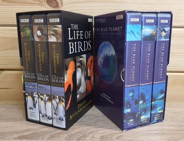 VHS BBC DAVID Attenborough Boxsets -The Blue Planet & The Life Of Birds ...