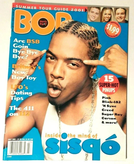 BOP MAGAZINE JULY 2001 Sisqo Cover - Britney Spears - Beyoncé Christina ...