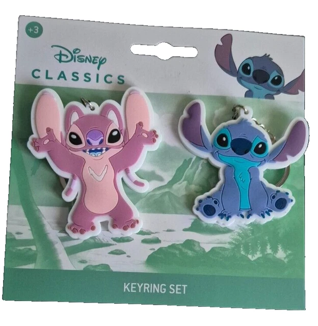 DISNEY CLASSICS LILO And Stitch Angel & Stitch Rubber Keyring Set ...