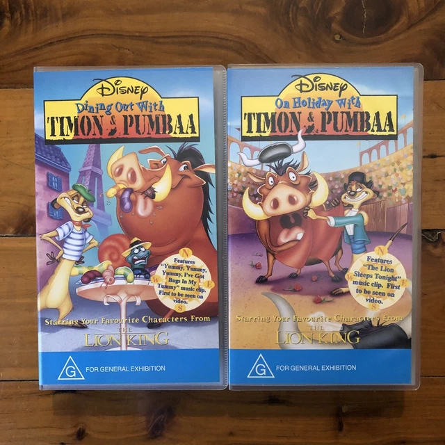 DISNEY TIMON & Pumbaa - 2 VHS tapes £2.56 - PicClick UK