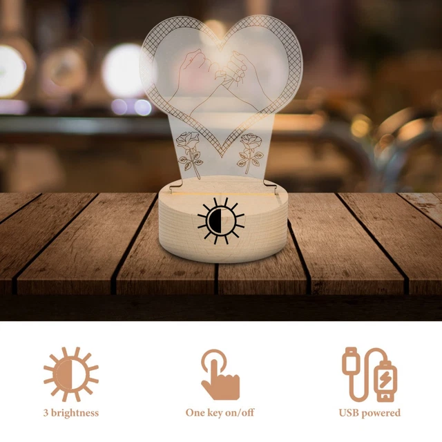 ANNIVERSARY NIGHT LIGHT Decorative Night Light Gift Night Lamp for Girl ...
