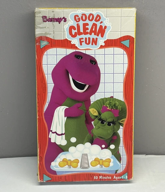 BARNEY & FRIENDS Good Clean Fun VHS 1998 Video Tape PBS Kids BUY 2 GET ...