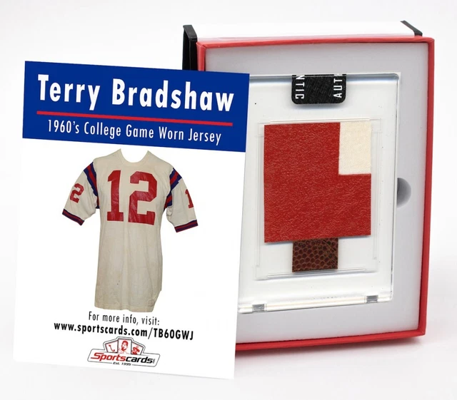 TERRY BRADSHAW * 1960'S College Game Worn * Patch /Relic * Factory ...