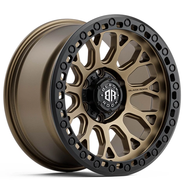 17& WHEELS FOR Navara Np300 Black Rock Spider Bronze Rims 17X9 6X114.3 ...