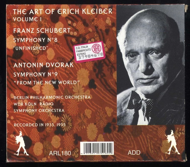 RARE CD ★ Erich Kleiber Vol.1 - Arlecchino 180 ★ Dvorak, Schubert EUR ...