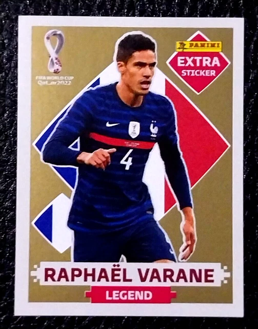 PANINI EXTRA STICKER Qatar 2022 RAPHAEL VARANE France LEGEND - GOLD EUR 44,57 - PicClick FR
