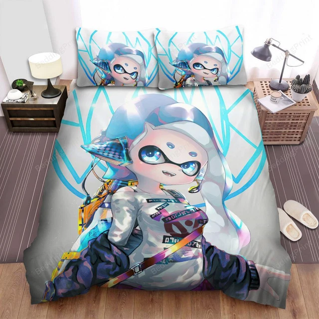 SPLATOON INKLING CHARACTER Art Quilt Duvet Cover Set Comforter Cover ...