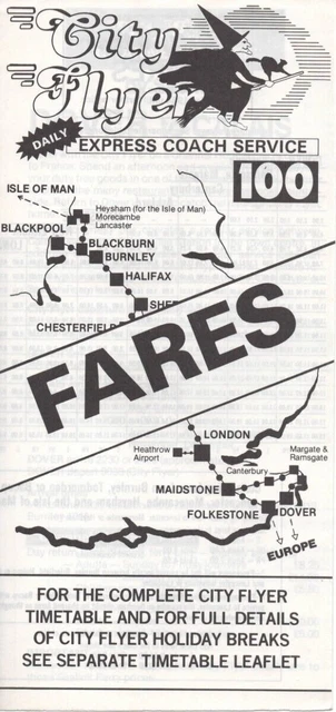 CITY FLYER BUS/COACH Timetable - Dover-Maidstone-Sheffield-Blackpool ...