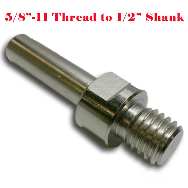 CORE DRILL BIT Adapter 5/8"-11 UNC Thread Male to 1/2" Shank Diamond ...