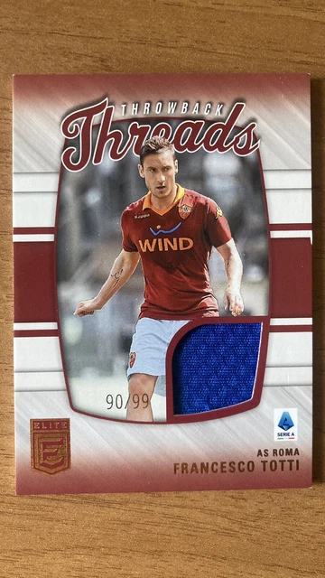 FRANCESCO TOTTI AS Roma Patch Worn/Used 90/99 Panini Donruss Elite ...