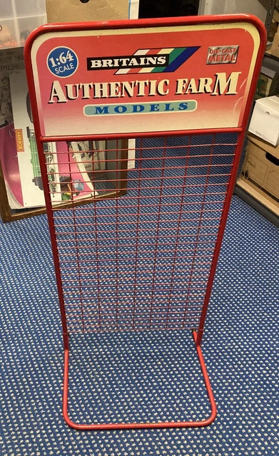 BRITAINS AUTHENTIC FARM Models Metal Vintage Shop Display Grid Stand 1/ ...