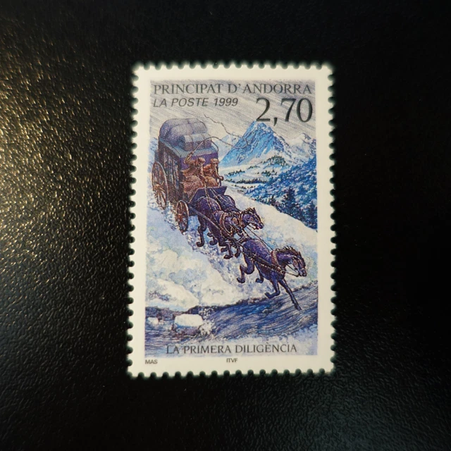 FRENCH ANDORRA N°516 The First Diligence New Luxury Mnh $6.66 - PicClick CA