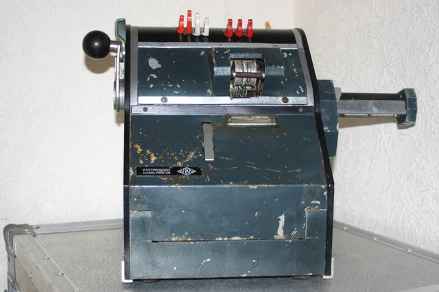 RARE BRITISH RAIL vintage BR station ticket machine, Westinghouse Handi ...