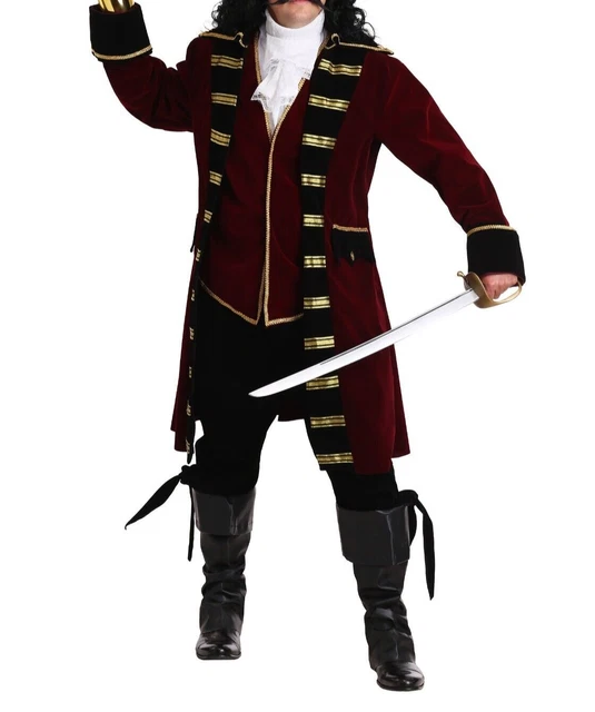 ADULT PLUS SIZE Captain Hook Pirate Peter Pan Costume SIZE 2X (with ...