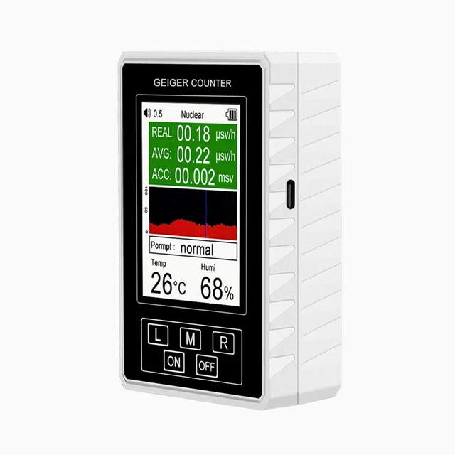 Detect Β Γ X Ray Radiation Tester Radiation Detector Black White Tft