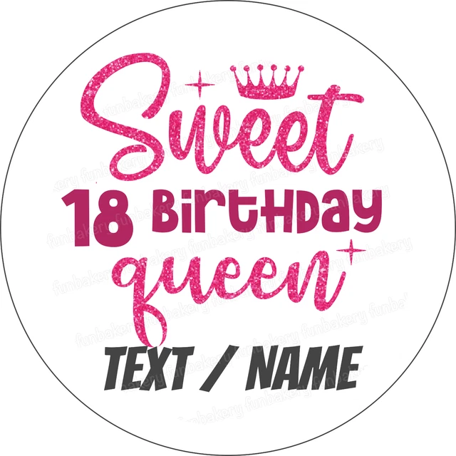 18. GEBURTSTAG SWEET Tortenaufleger Party Deko personalisiert essbar Bild Name EUR 7,99 ...