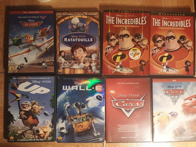 Disney Pixar Dvd Lot Ratatouille Planes The Incredibles Cars Wall E Up Bundle £1876 Picclick Uk