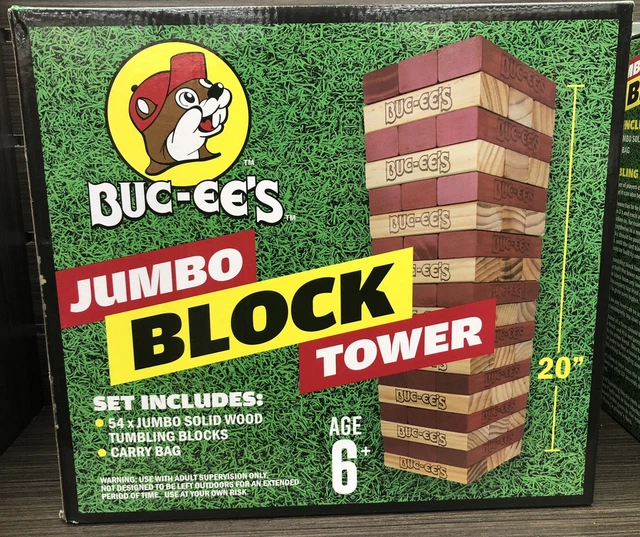 BUC-EES JUMBO BLOCK Tower Jenga Game - New In Box - 54 Blocks ...