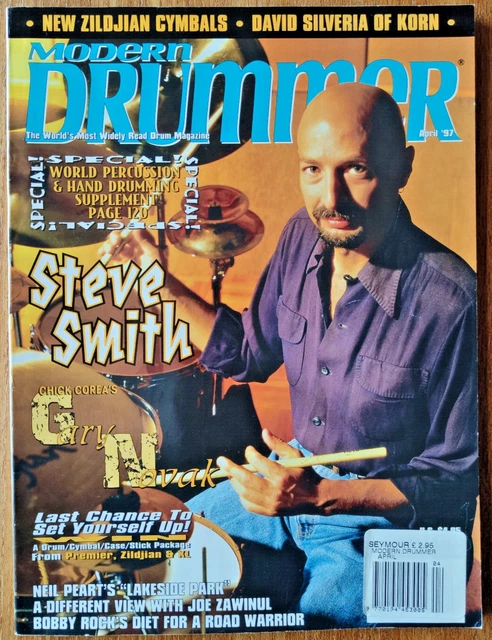 MODERN DRUMMER MAGAZINE (Apr 1997) Steve Smith and Gary Novak £6.99 ...