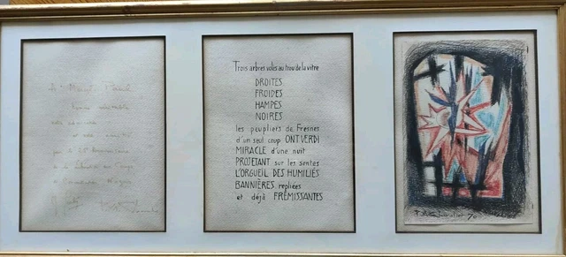 DOCUMENT HISTORIQUE TRIPTYQUE Original adressé a Marcel Paul Résistant ...