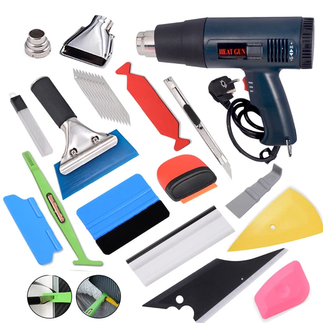 CAR WRAPPING HEAT Gun Squeegee Carbon Vinyl Cutter Window Tint Install ...