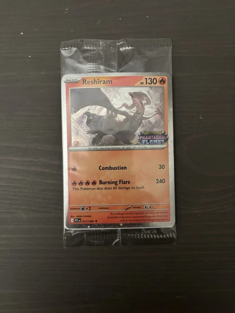 POKEMON RESHIRAM PHANTASMAL Flames Stamped Promo Card TCG Barnes Noble ...