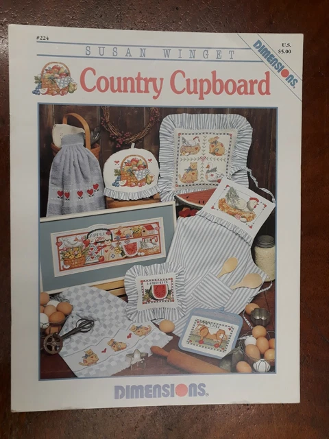 DIMENSIONS CROSS STITCH Chart #224 "Country Cupboard" by Susan Winget ...