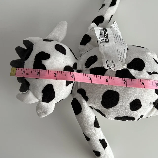 IKEA FABLER KO Black White Cow Bull Calf Ox Soft Plush Teddy Bear Toy ...