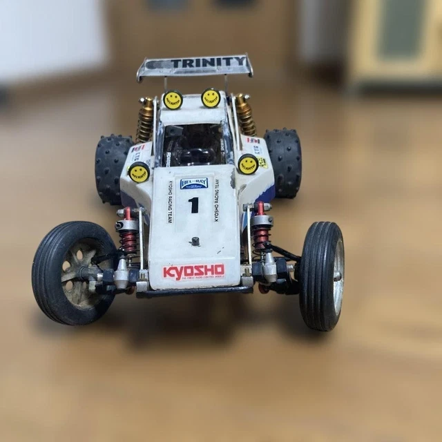 RARE KYOSHO TOMAHAWK Fully Tuned Vintage RC Car with Trinity Motor AS ...